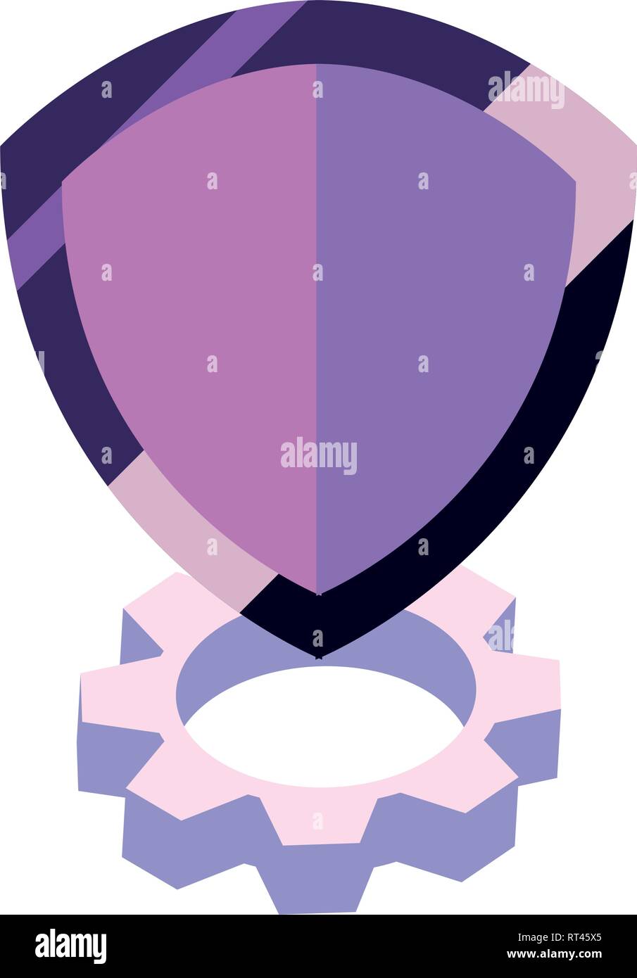 gear shield protection settings vector illustration design Stock Vector ...