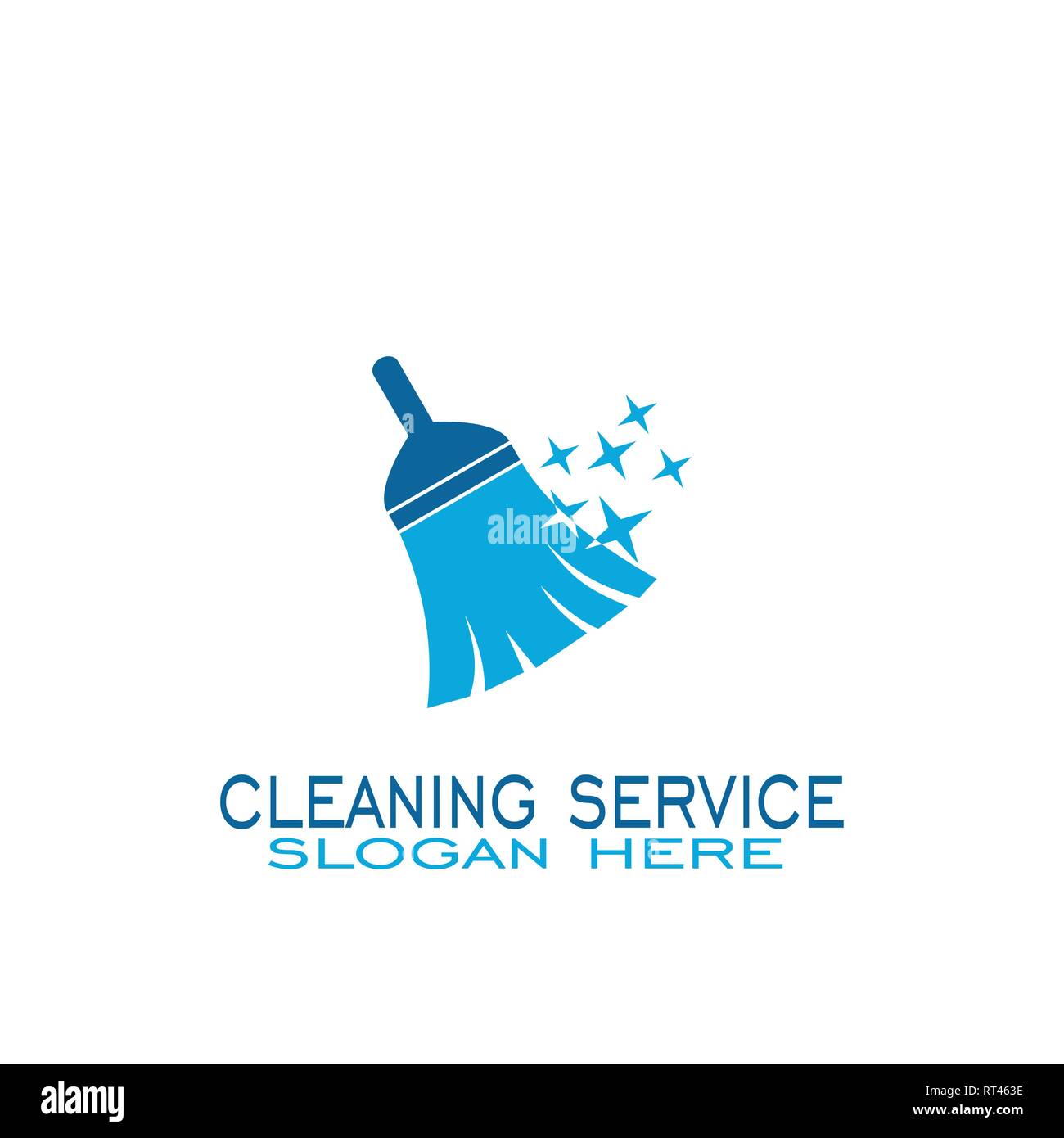Cleaning service logo. broom graphic logo template Stock Vector Image ...