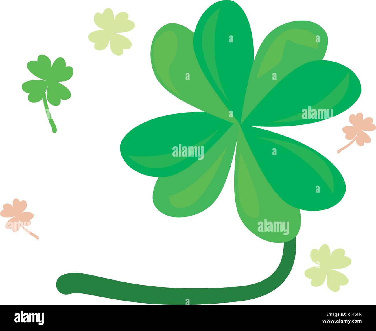clovers nature plant on white background vector illustration Stock ...