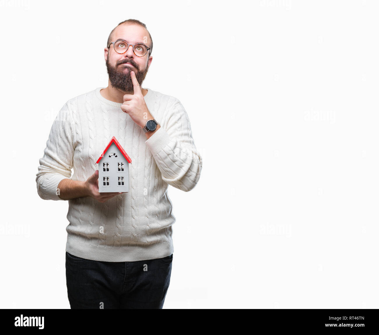 Confused man house Cut Out Stock Images & Pictures - Alamy