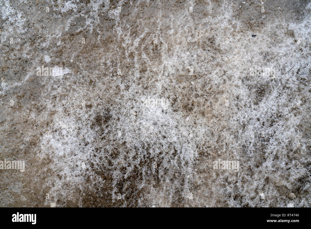 Ice crust on the road surface Stock Photo - Alamy