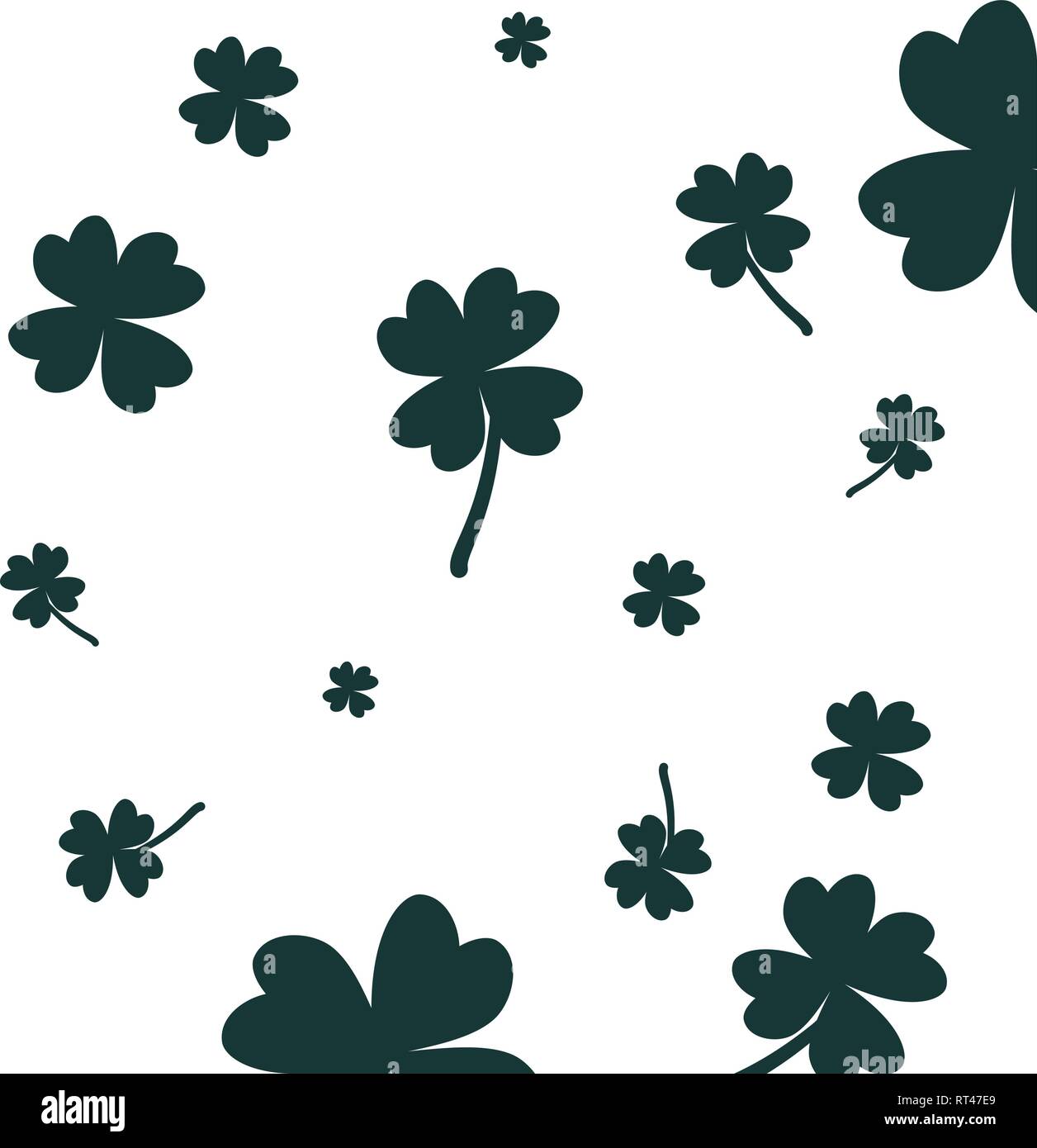 clovers nature plant on white background vector illustration Stock ...