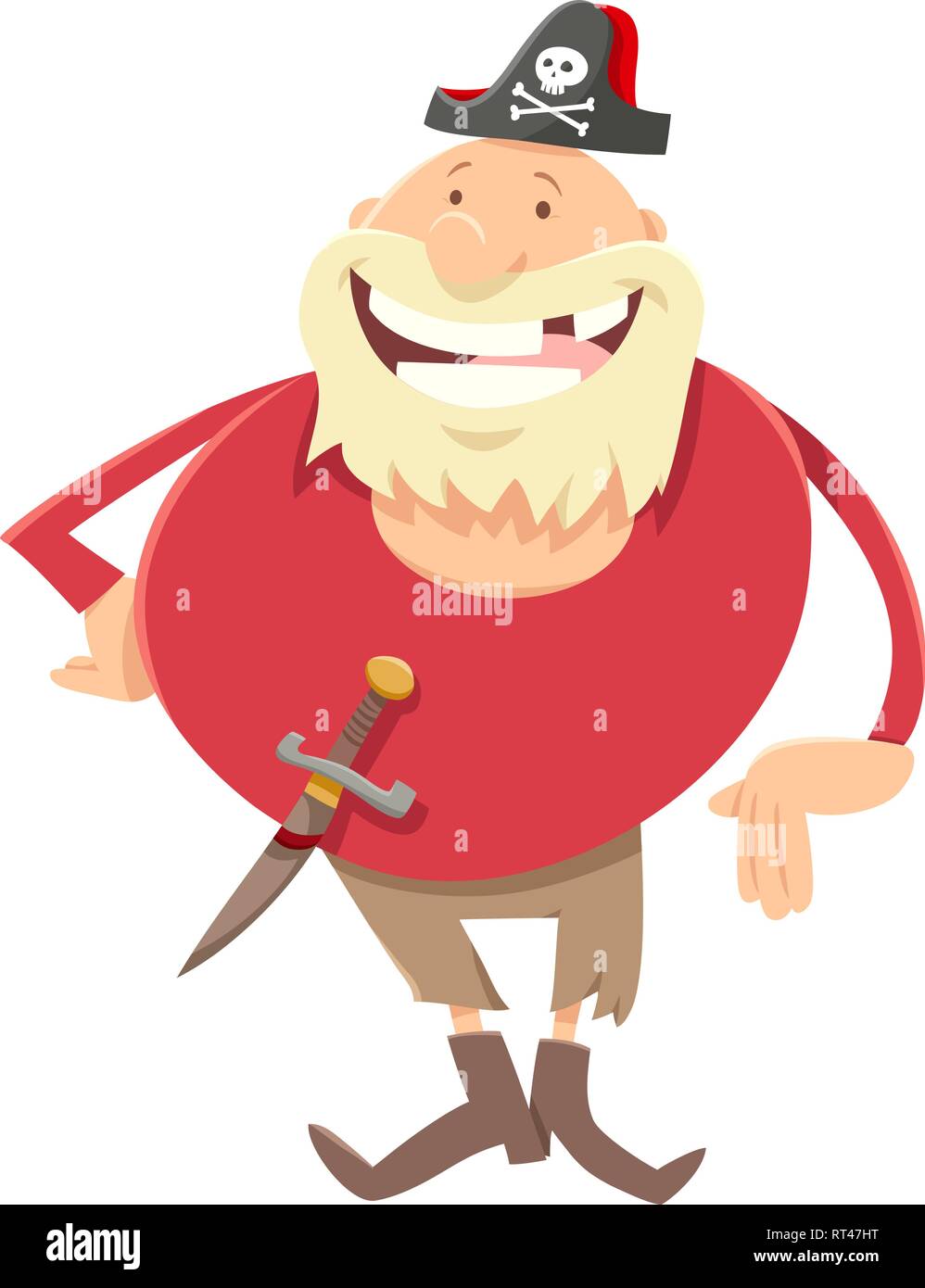Cartoon Illustration of Funny Pirate Fantasy Character Stock Vector ...