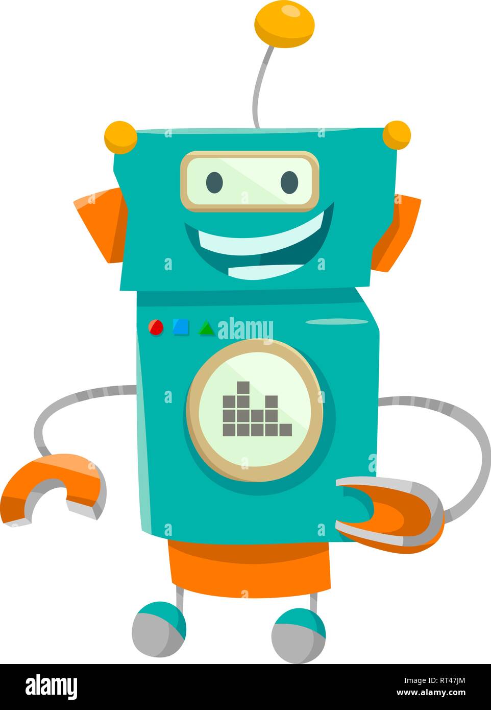 Robot characters cartoon illustration Cut Out Stock Images & Pictures ...