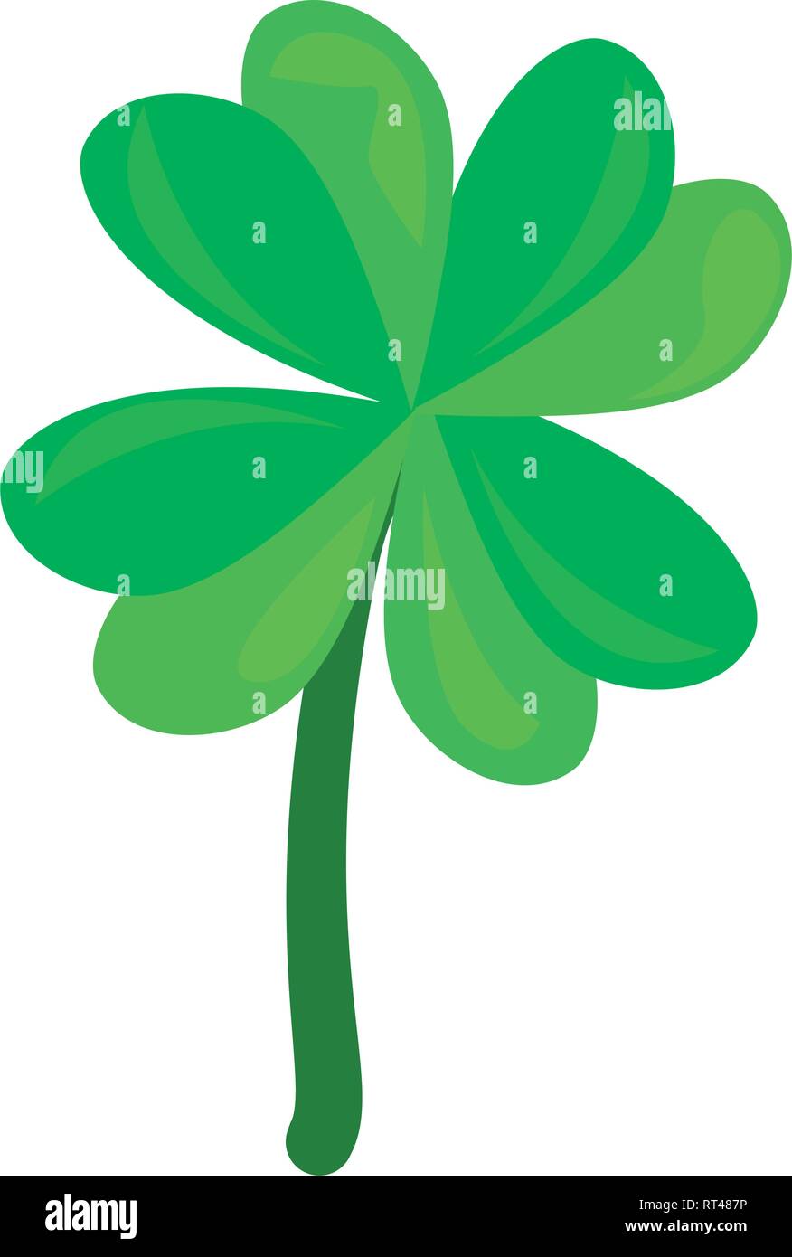 clover nature plant on white background vector illustration Stock ...