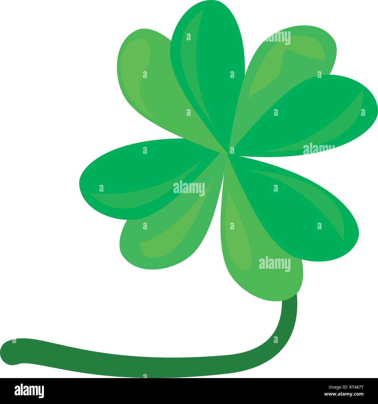 clover nature plant on white background vector illustration Stock ...