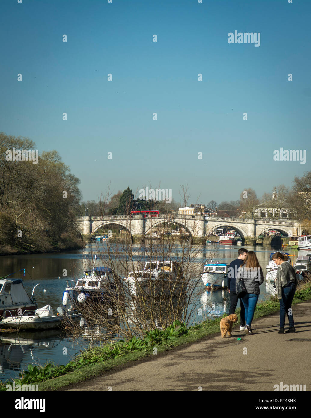 Richmond River Thames scene, London Stock Photo - Alamy