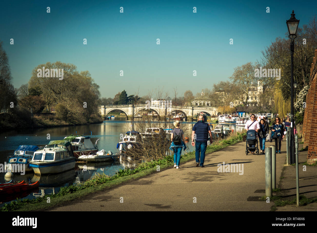 Richmond River Thames scene, London Stock Photo - Alamy