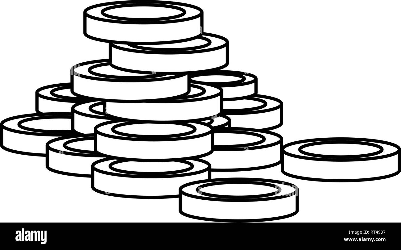Coins stacked vector Stock Vector Images - Alamy