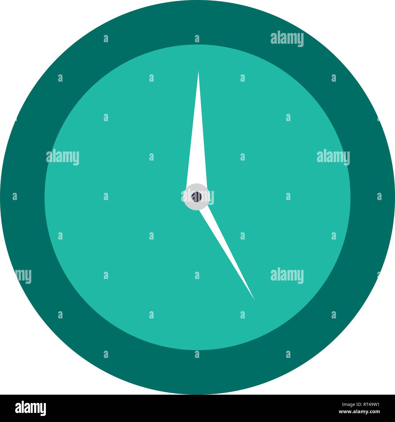 round clock time on white background vector illustration Stock Vector ...