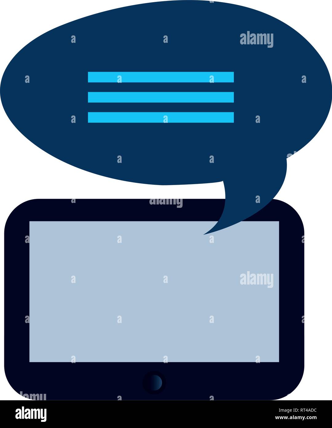 mobile speech bubble online education school vector illustration Stock ...