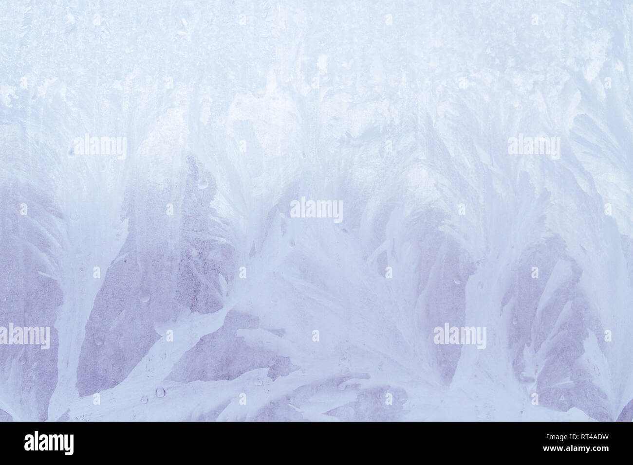 Frosty patterns on a frozen ice box in the early morning Stock Photo ...