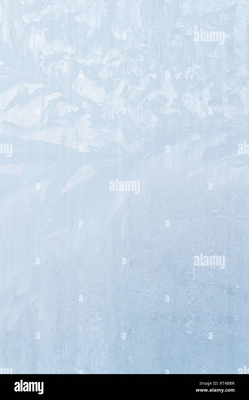 Frosty patterns on a frozen ice box in the early morning Stock Photo ...