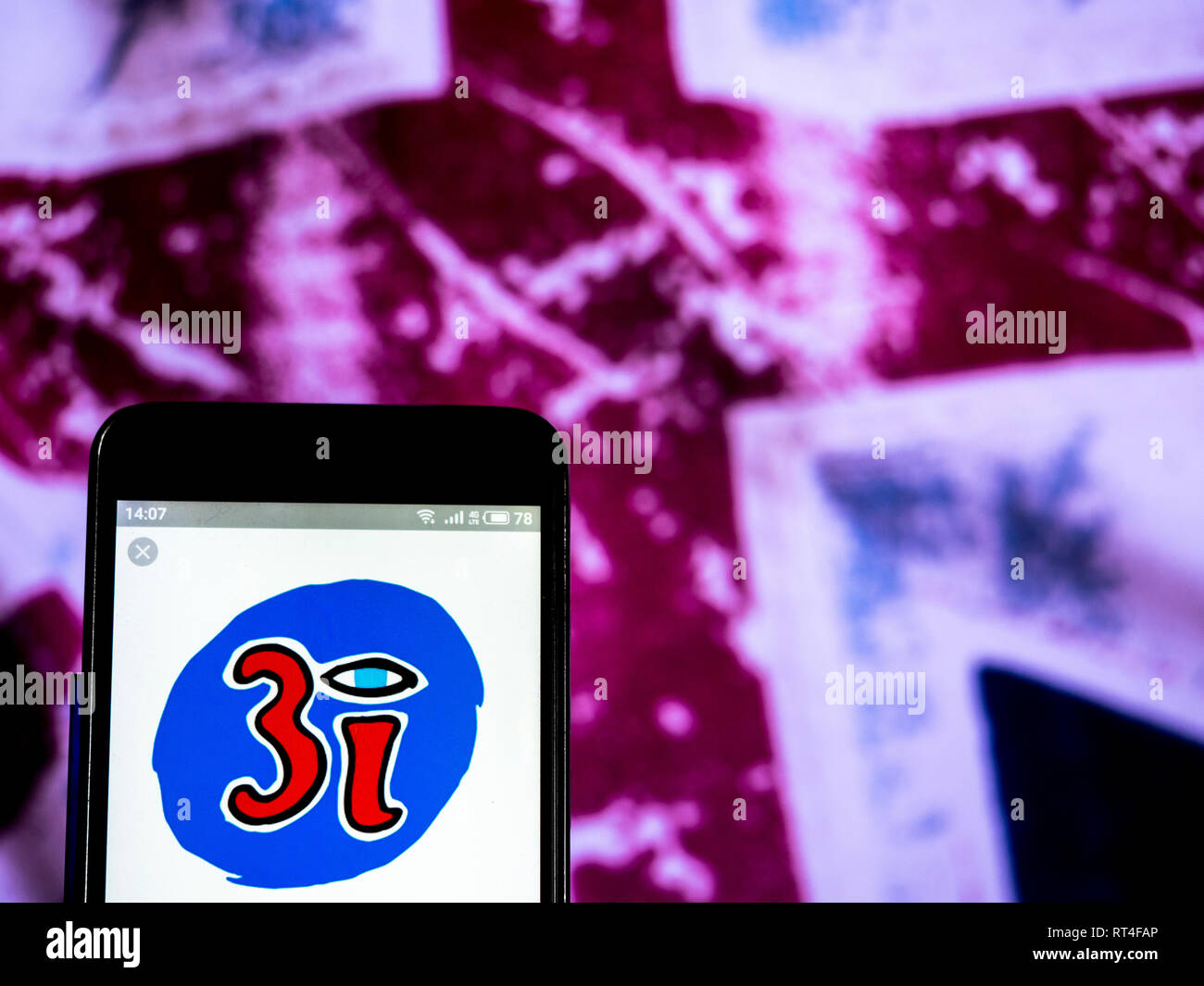 3i Group plc and 3i Infrastructure plc logo seen displayed on smart ...