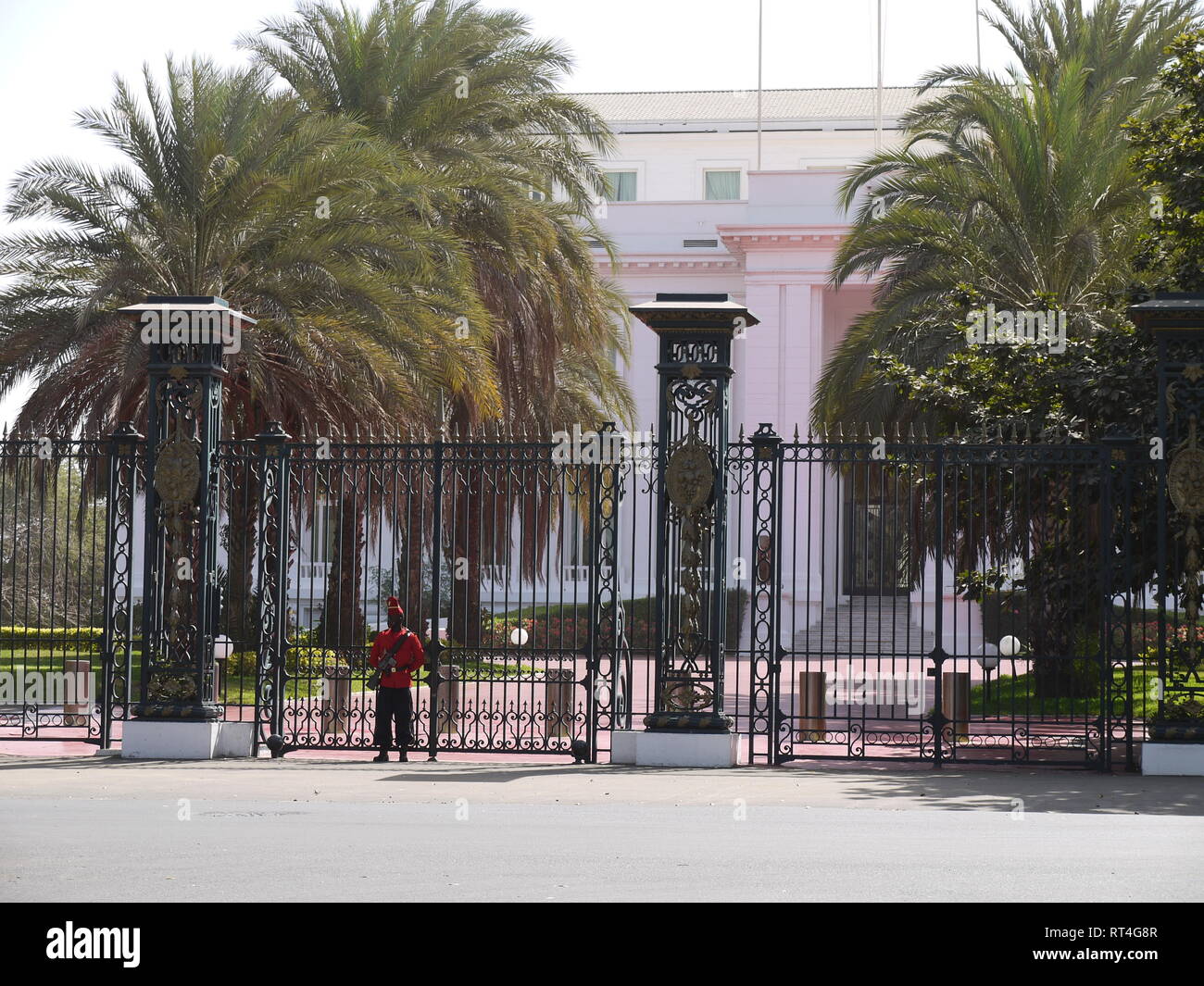 The presidential palace in Dakar, seat of the executive power in ...