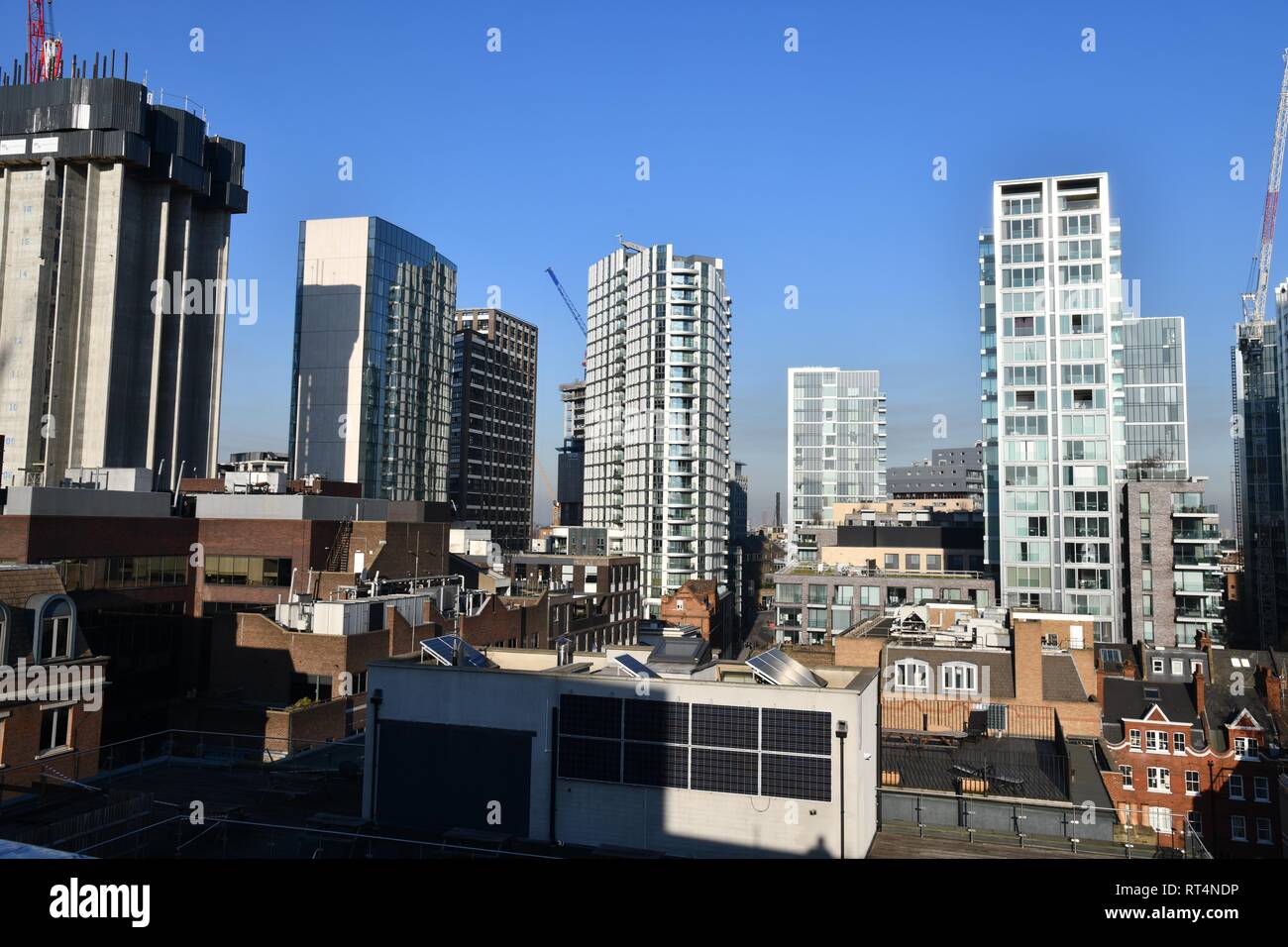 Residential tower block construction in London Stock Photo - Alamy
