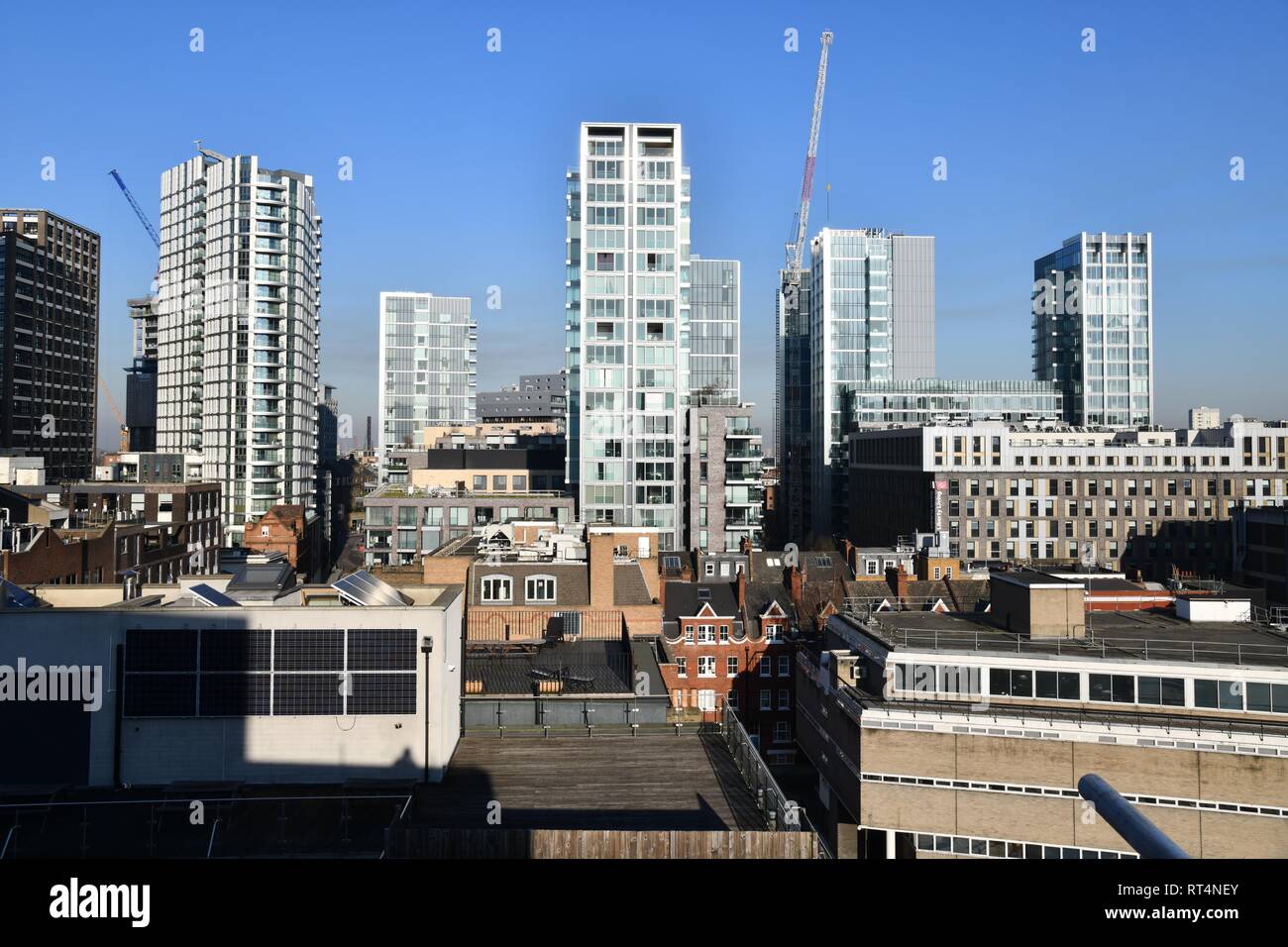 Residential tower block construction in London Stock Photo - Alamy