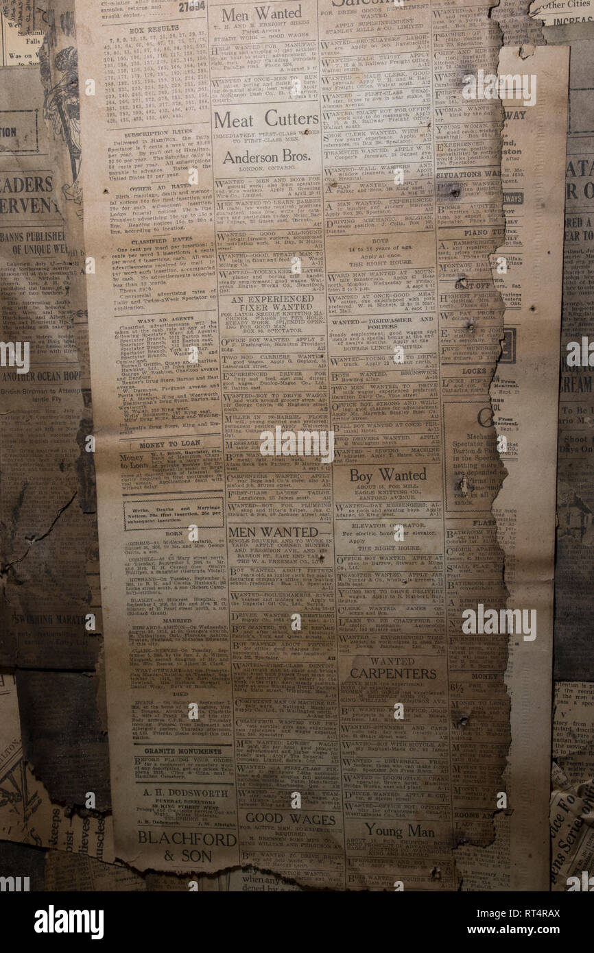 Want Ads Classified section from 1916. Old newspaper advertisements ...