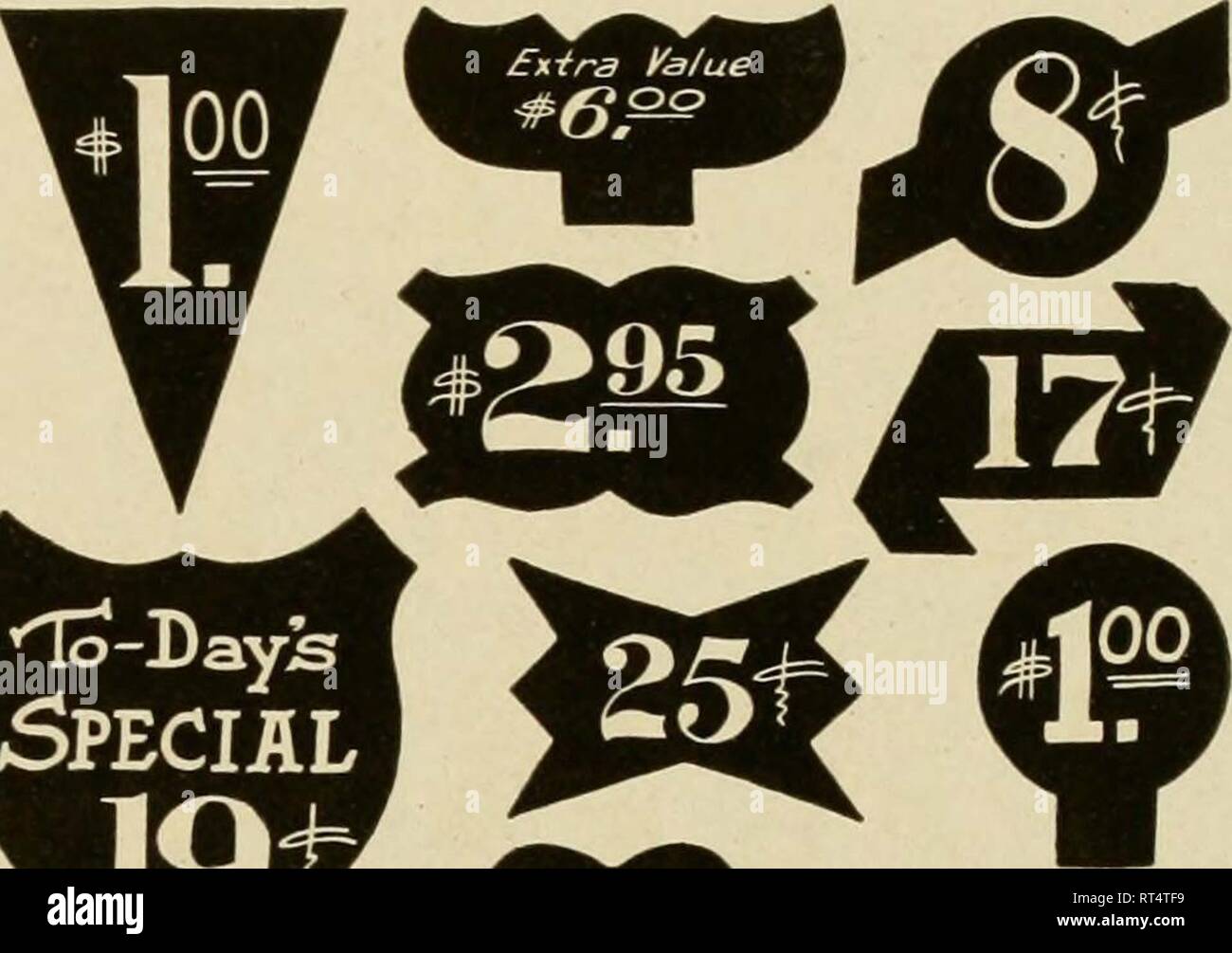 vintage pricing label designs Stock Photo - Alamy