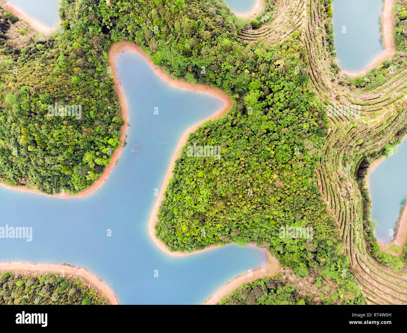Aerial View of Thousand Island Lake. Top View of Freshwater Qiandaohu ...