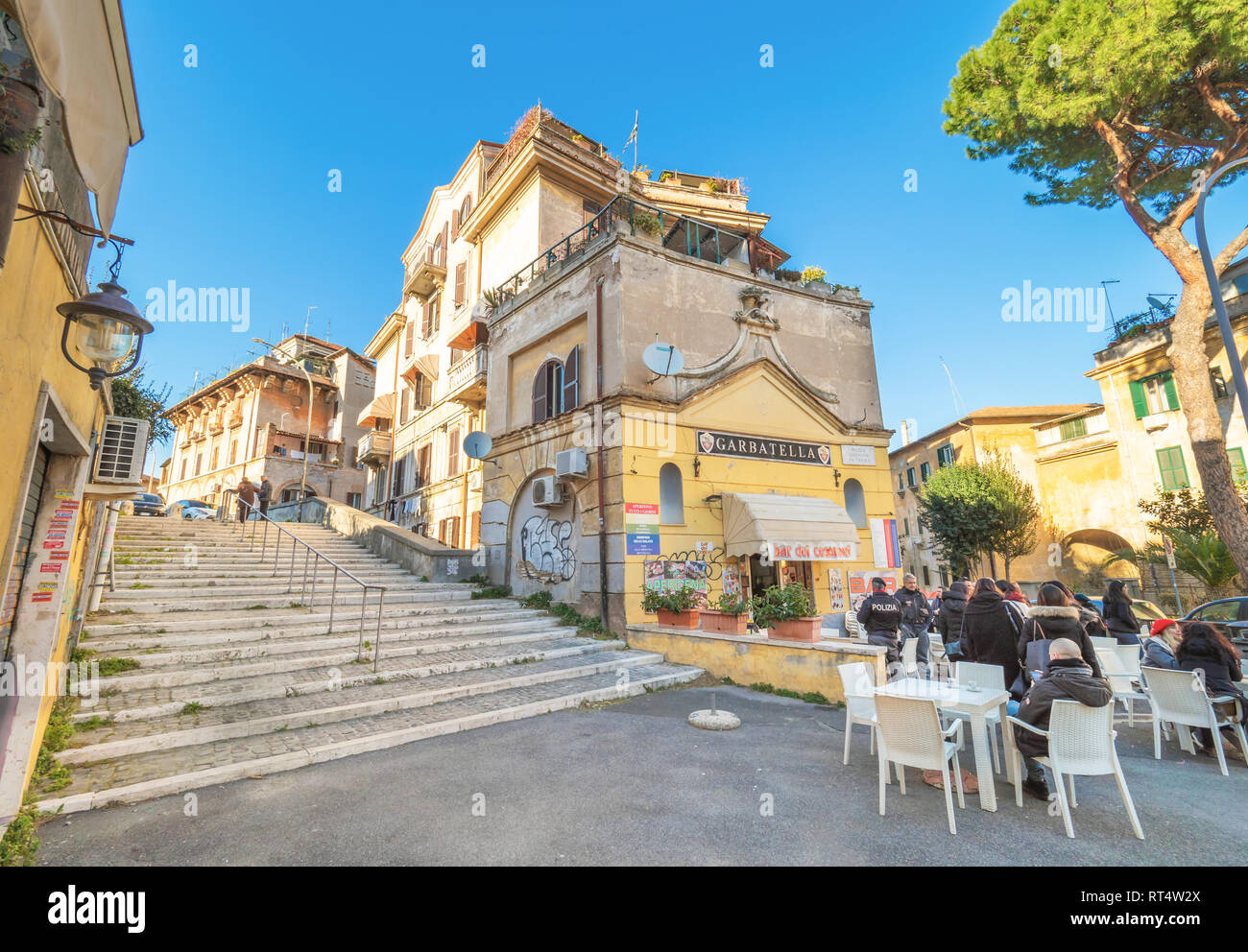 Rome (Italy) - The suggestive popular Garbatella quarter in Ostiense ...