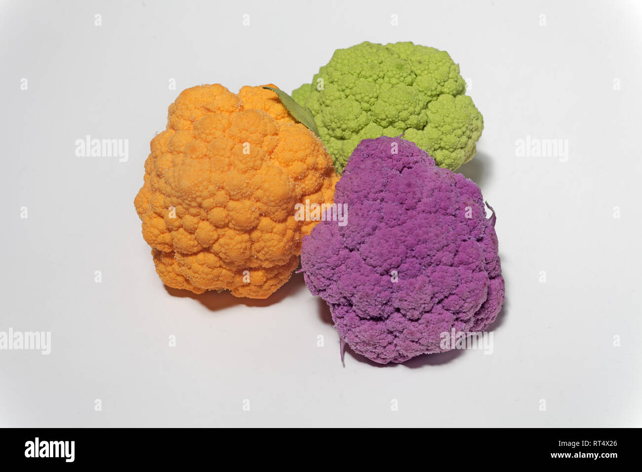 cauliflower in different colours Stock Photo - Alamy