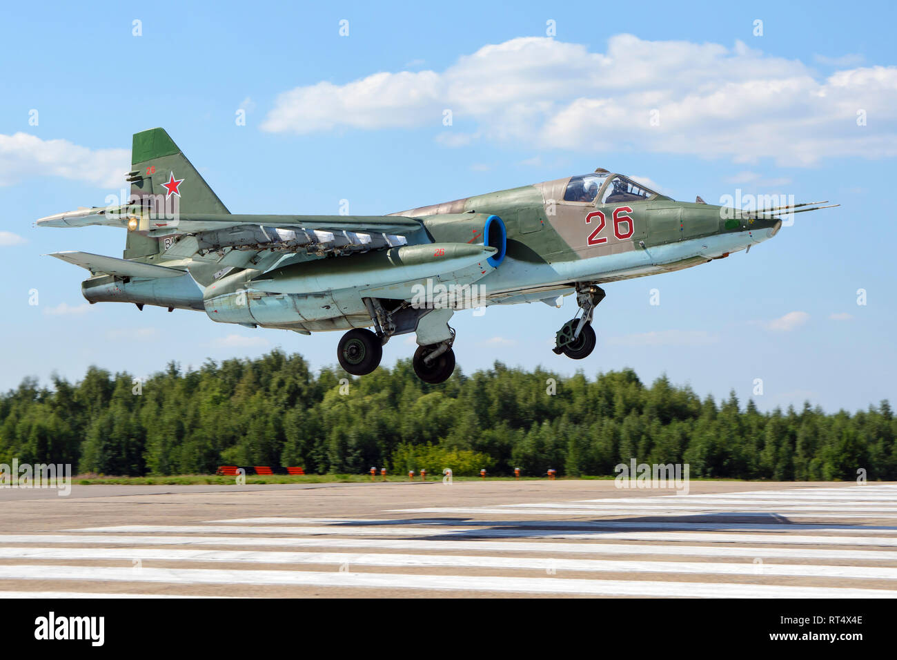 Russian Aerospace Forces Su-25SM attack aircraft Stock Photo - Alamy