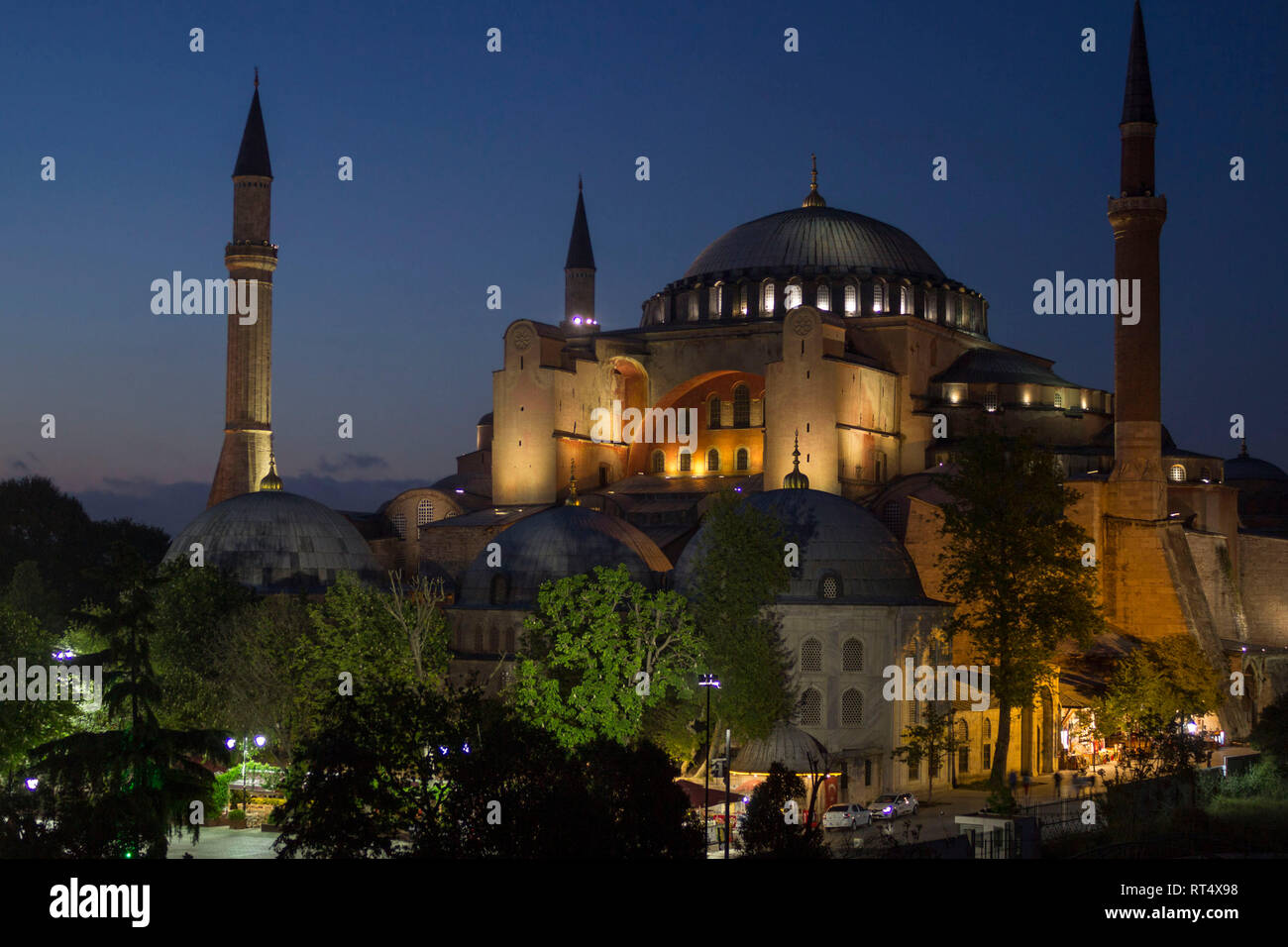 Hagia Sophia by Night Stock Photo - Alamy