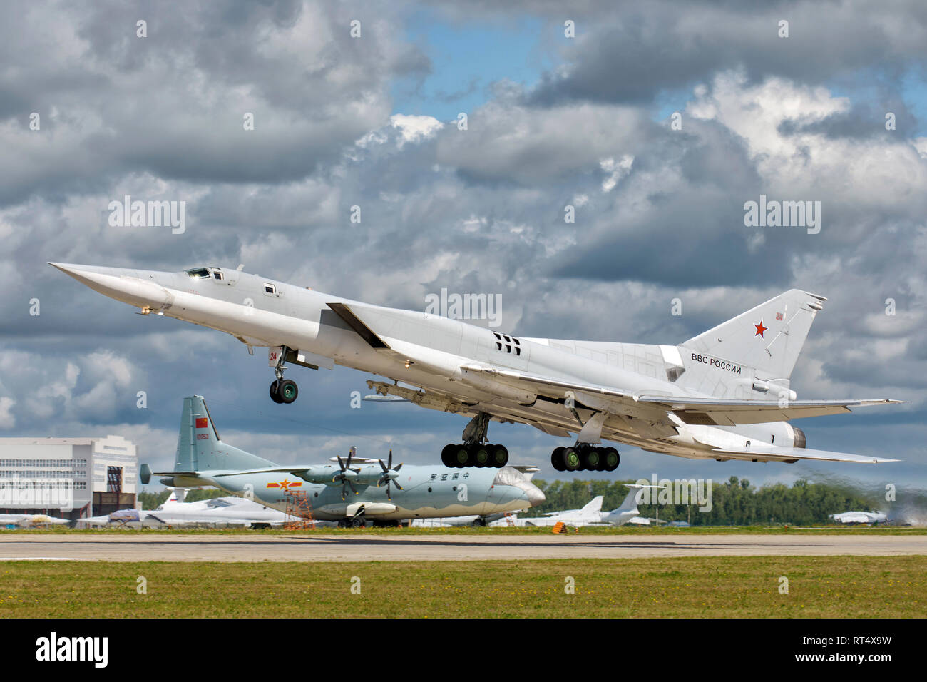A Russian Aerospace Forces Tu-22M-3 long-range bomber plane Stock Photo ...