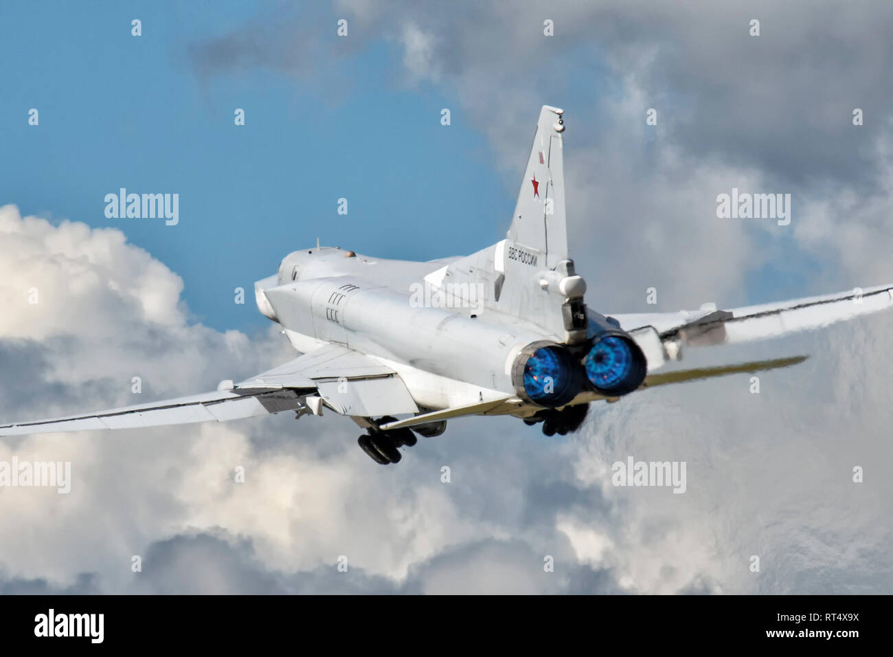 A Russian Aerospace Forces Tu-22M-3 long-range bomber plane Stock Photo ...