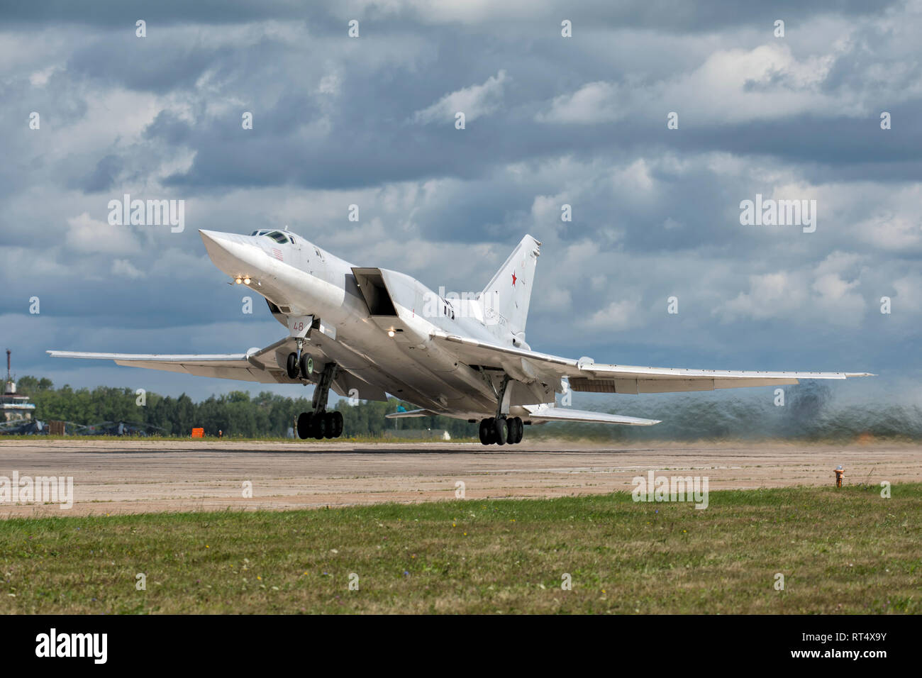 A Russian Aerospace Forces Tu-22M-3 long-range bomber plane Stock Photo ...