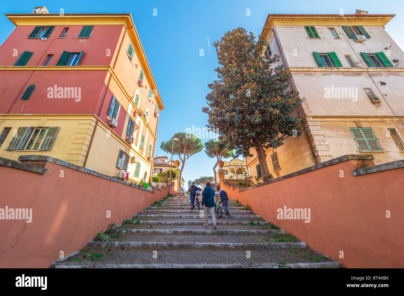 Rome (Italy) - The suggestive popular Garbatella quarter in Ostiense ...