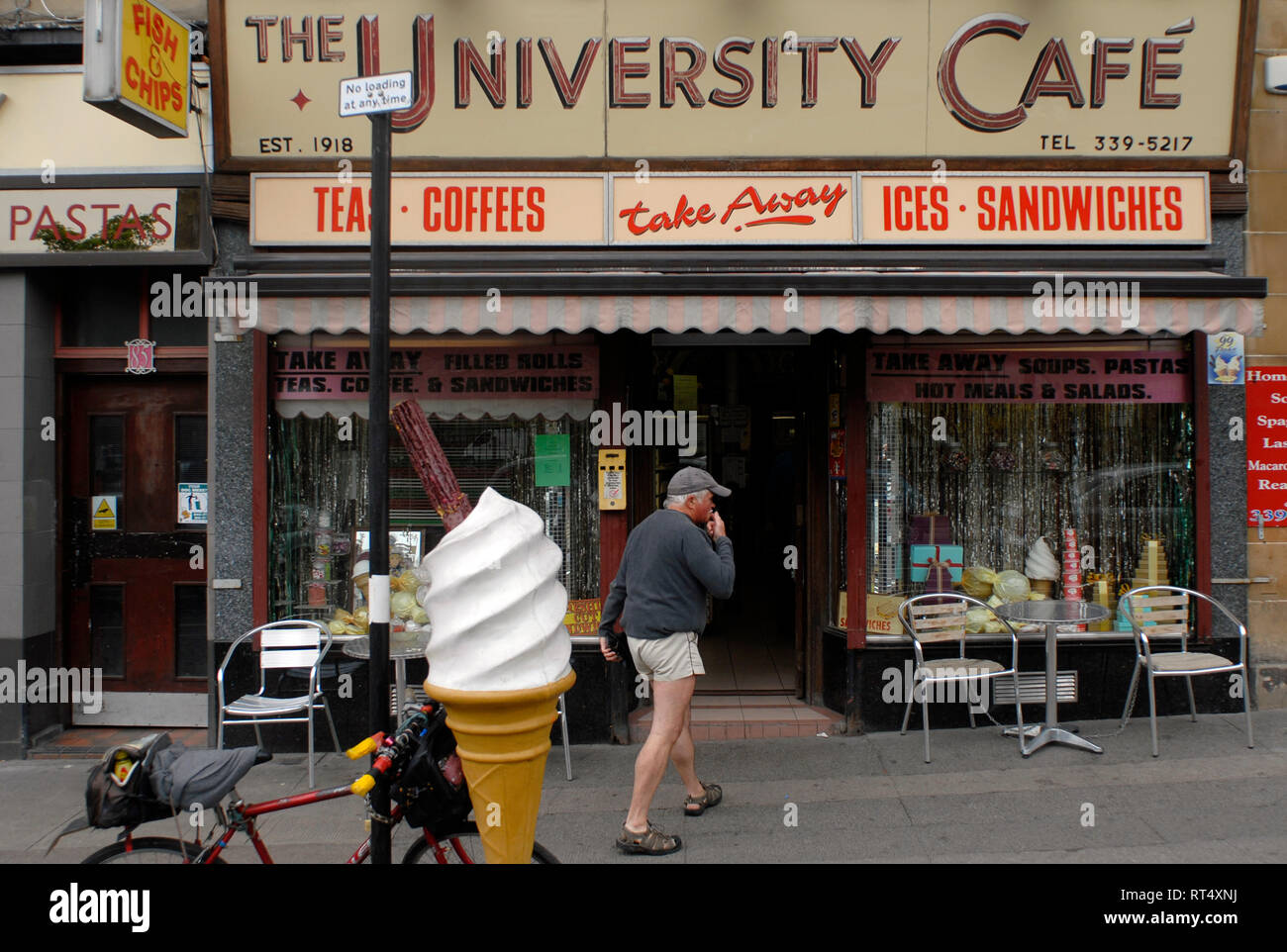 Gastronomy tourism: A costumer arrives to the University Cafe in 85 ...