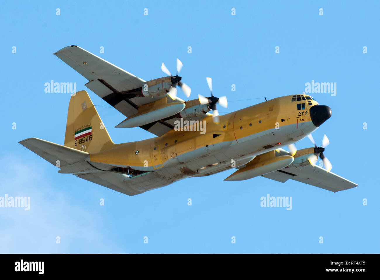 A C-130E aircraft of the Islamic Republic of Iran Air Force Stock Photo ...