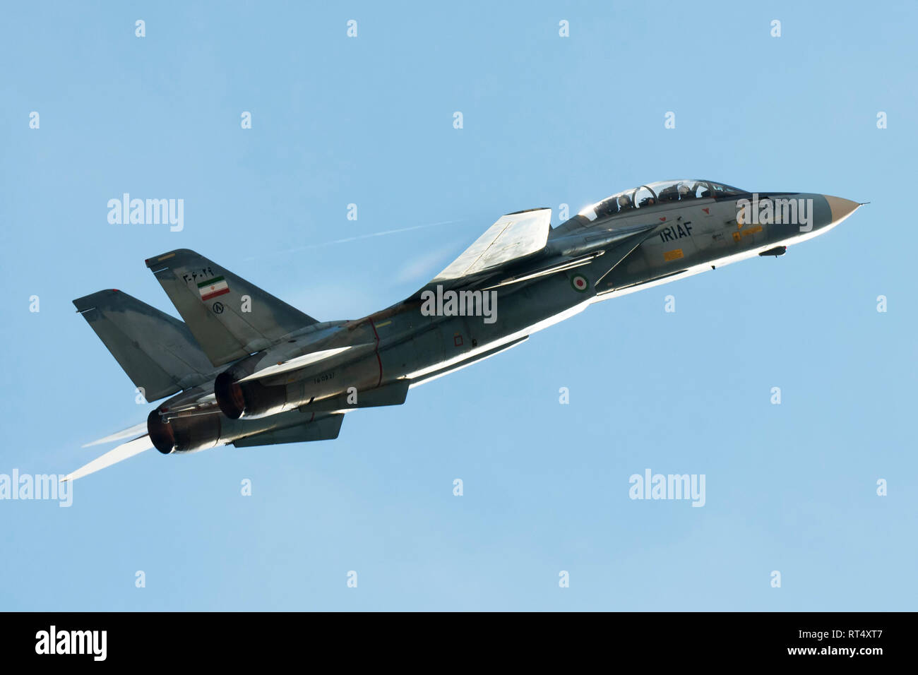 An F-14A Tomcat of the Islamic Republic of Iran Air Force Stock Photo ...