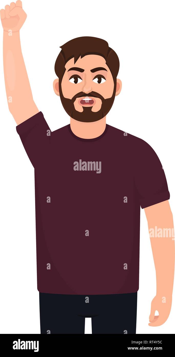 White guy black power fist Stock Vector Images - Alamy