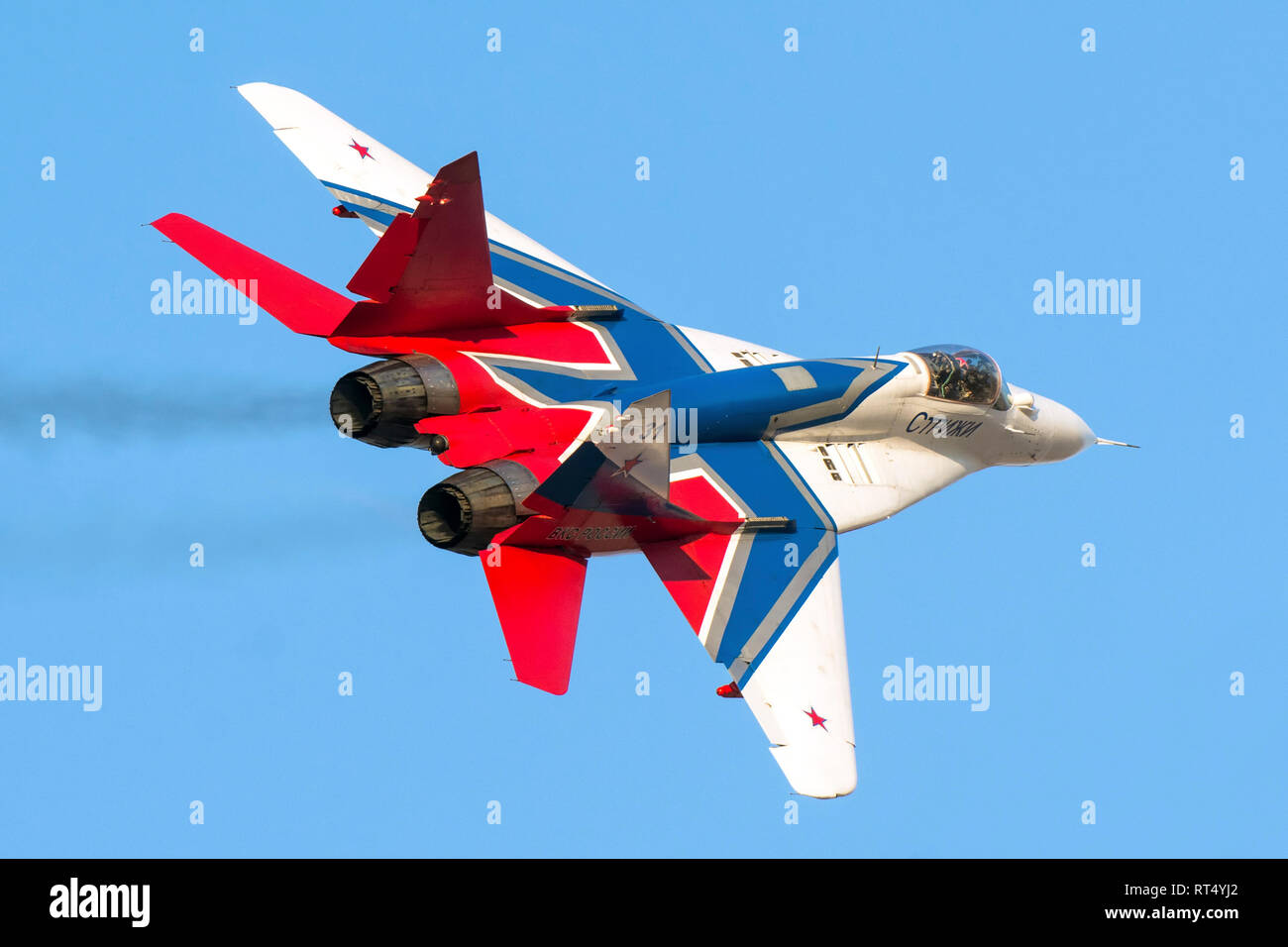 An MiG-29 of the Russian acrobatic team Strizhi Stock Photo - Alamy