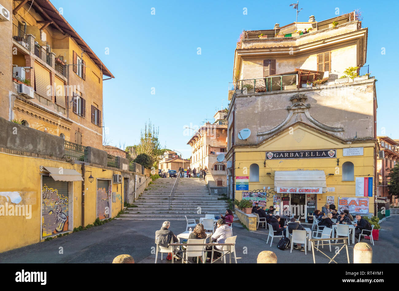 Rome (Italy) - The suggestive popular Garbatella quarter in Ostiense ...
