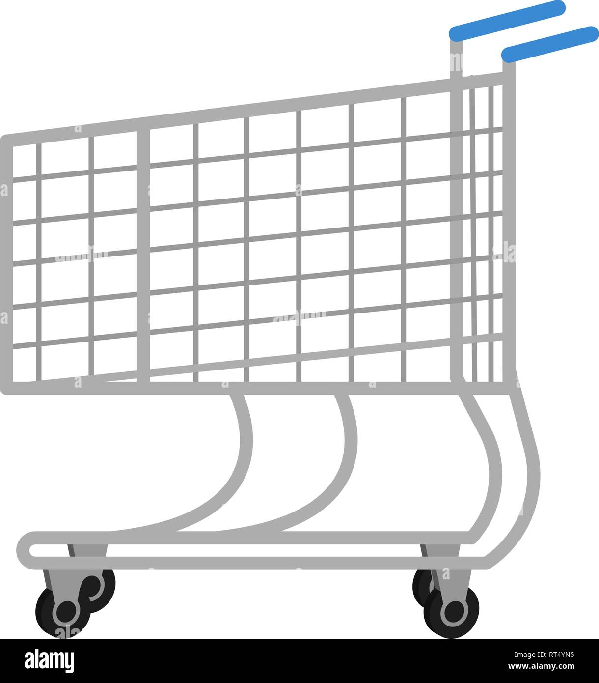 Shopping trolley for icons in flat style, trolley from a supermarket ...