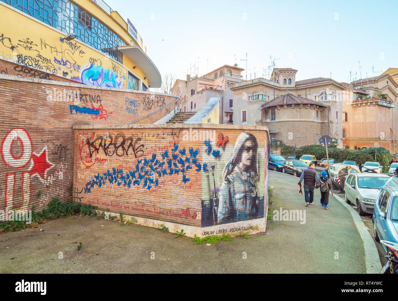 Rome (Italy) - The suggestive popular Garbatella quarter in Ostiense ...