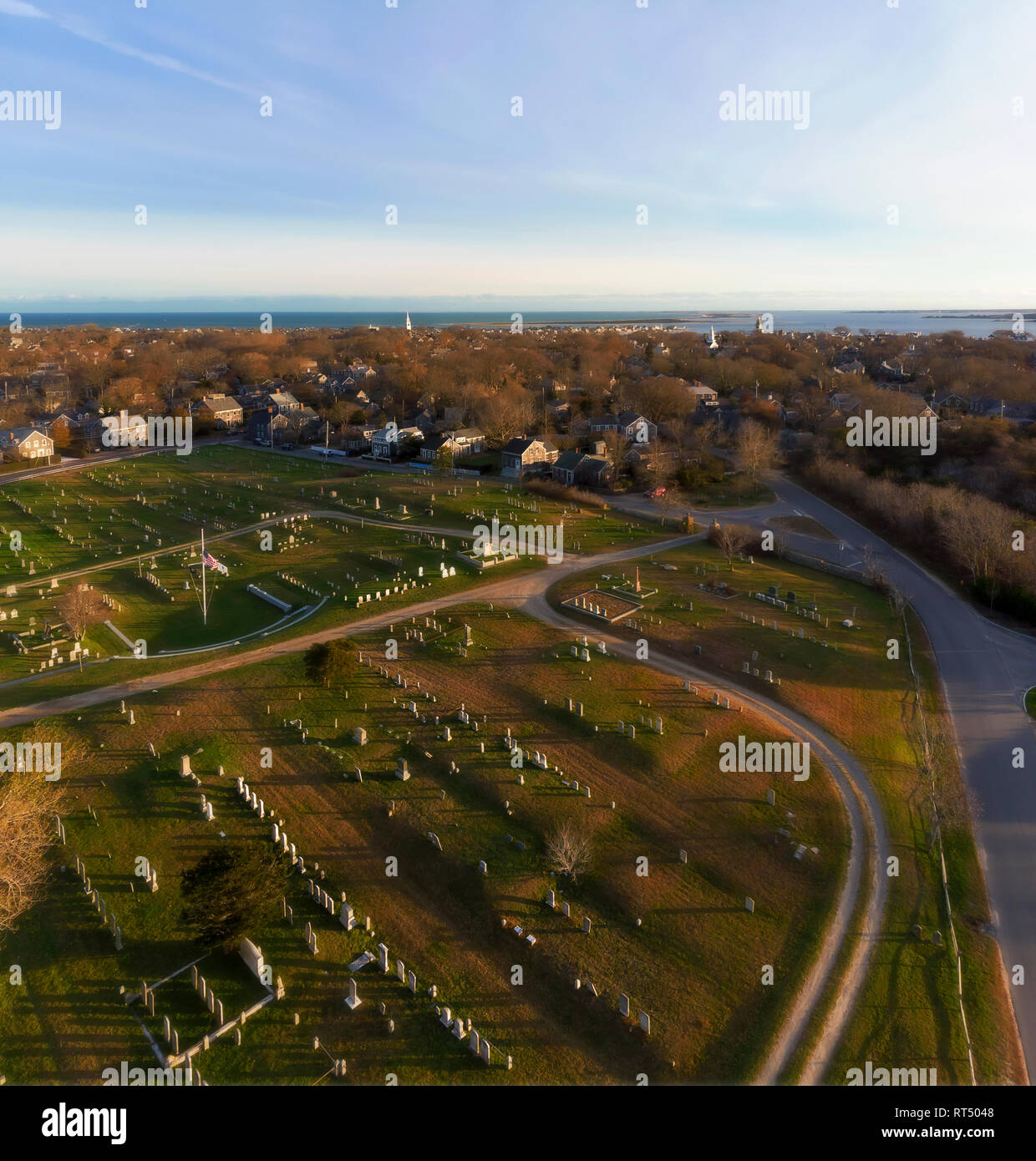 Aerial view nantucket nantucket island hi-res stock photography and ...