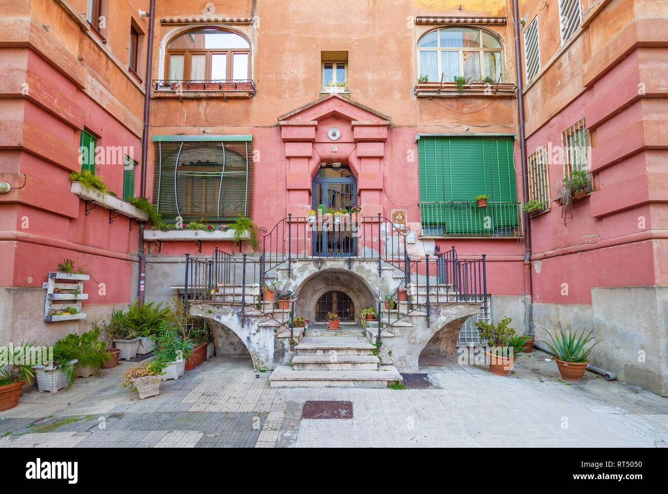 Rome (Italy) - The suggestive popular Garbatella quarter in Ostiense ...