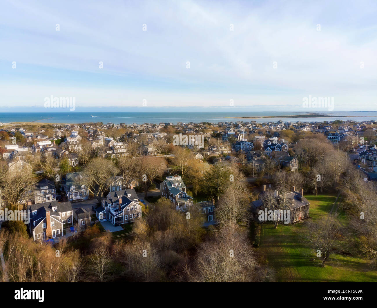 Aerial view nantucket nantucket island hi-res stock photography and ...