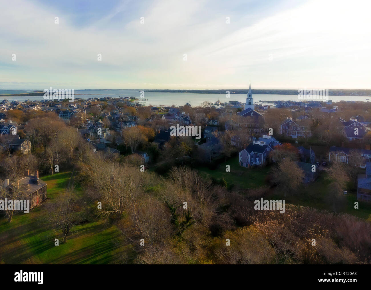 Aerial view nantucket nantucket island hi-res stock photography and ...