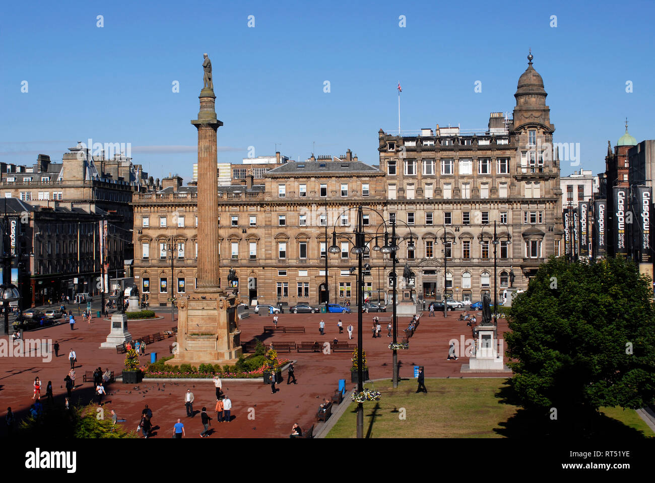 George square glasgow aerial hi-res stock photography and images - Alamy