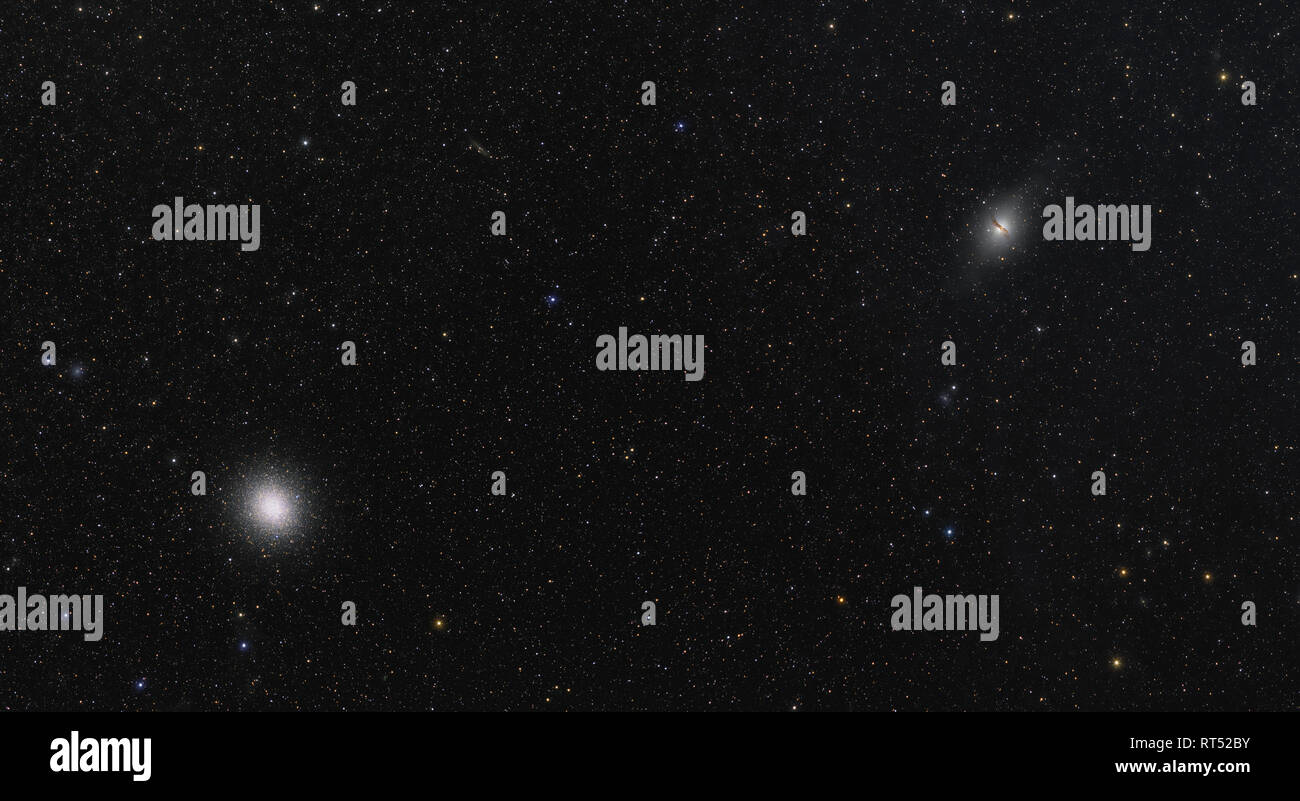 Centaurus A and Omega Centauri in the constellation of Centaurus Stock ...