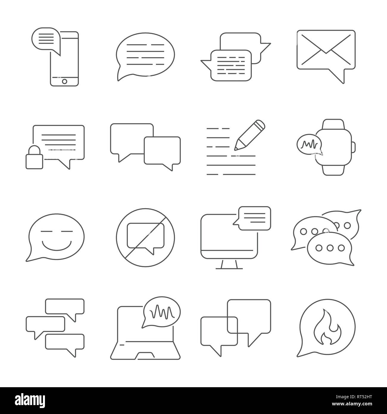 10 messages Stock Vector Images - Alamy