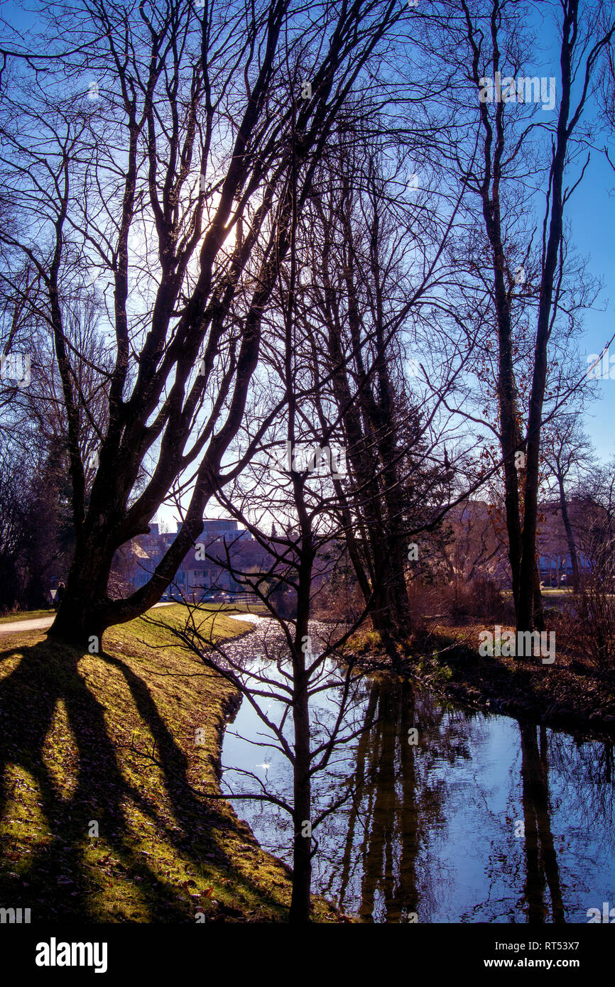 Concept landscape : Spring water through a park Stock Photo - Alamy