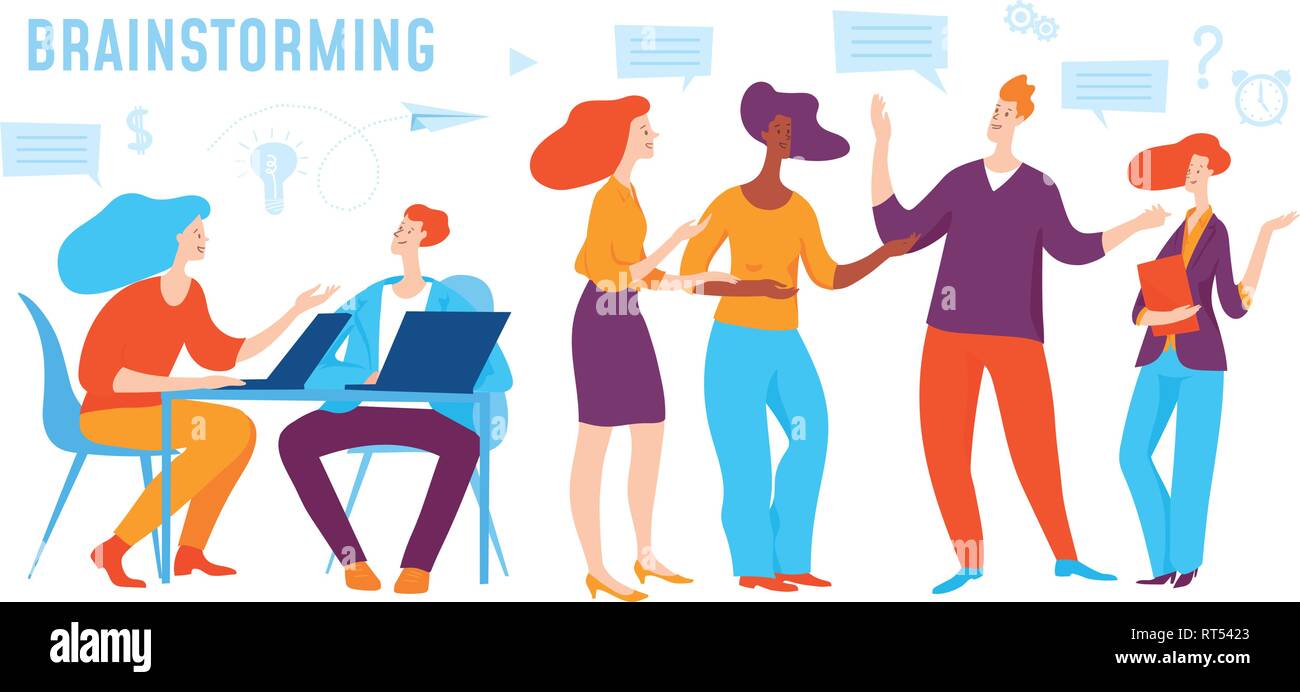 Meeting Brainstorming Cartoon High Resolution Stock Photography and ...