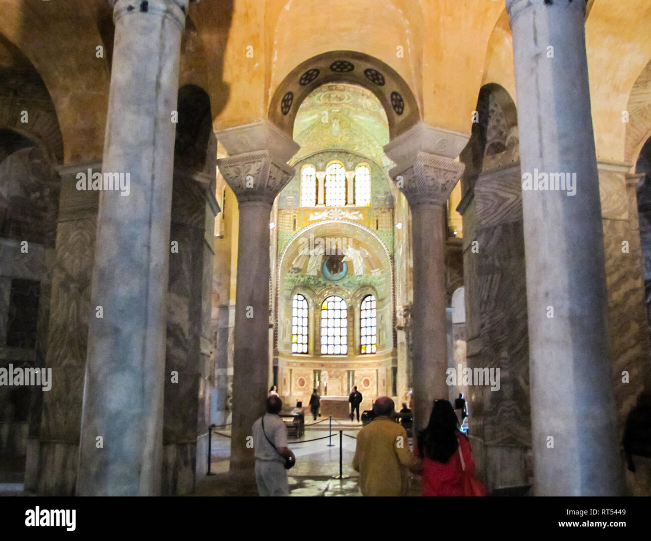 Ravenna, Italy - July 29, 2016: The interior of the ancient buildings ...